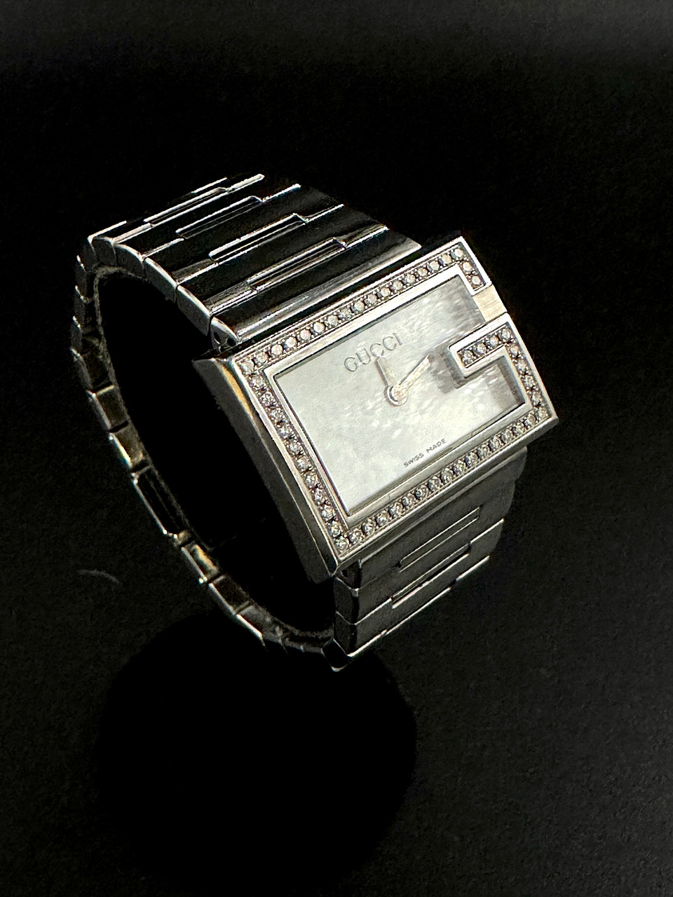 Gucci Ref. 100L Diamonds Bezel MOP Dial | Knight Watch Company